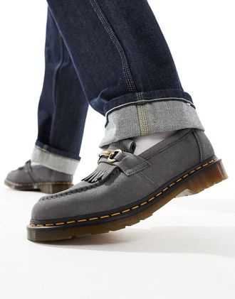 Dr. Martens Adrian - Mocassins &agrave; mors en nubuck - Bleu