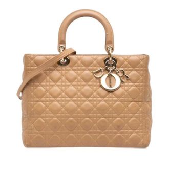 Dior Sac &agrave; main Lady Dior doccasion - Femme - Pre-owned - Beige - Taille: ONE Size