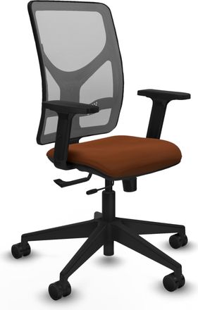 Piqueras y Crespo Computerstuhl mit 2D-Armlehnen, h&ouml;henverstellbare Lendenwirbelst&uuml;tze, ausgestattet mit Syncro/Traslack und Schneideschaum, mit Rollen 65 mm, Nylon, Gr