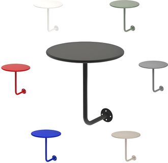 Generic Runder Bartisch Wandmontage, Schwebender Schreibtisch Bartisch L-F&ouml;rmiger Wandmontierter Cocktailtisch Beistelltisch Kaffeetisch f&uuml;r Caf&eacute; Bistrotisch 