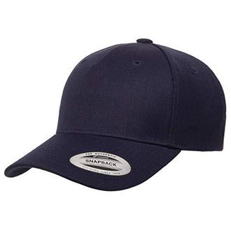 Yupoong Yp Classics 5-Panel Premium Curved Visor Snapback Cap Capuchon, Bleu Marine, Taille Unique Homme