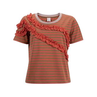 Pinko Zartes T-Shirt - - Tops - Damen - Braun - S