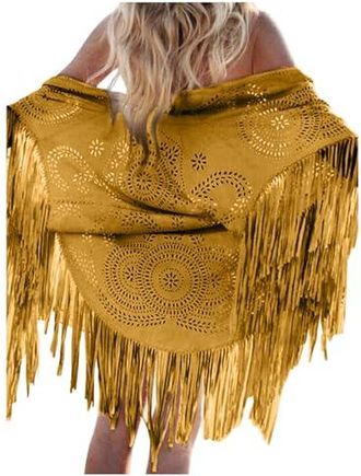 Generic Poncho Femme Hiver Chaud Chale Femme Hiver Chaud Cape Femme Effet enveloppant Cape Courte &Agrave; Pompons &Eacute;l&eacute;gante Et Tendance Automne-Hiver