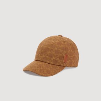 Sandro Casquette en denim motif cross