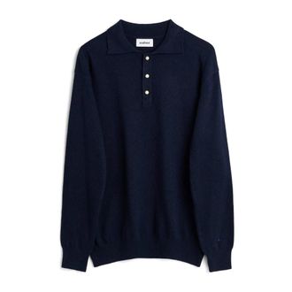 Soulland Marcel Polo Jumper - - Knitwear - Herren - Blau - 2XS/XS