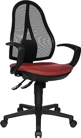 Topstar Topstar OP20QG27 Open Point SY, Bürostuhl, Schreibtischstuhl, ergonomisch, inkl. Armlehnen, Stoffbezug, bordeaux rot