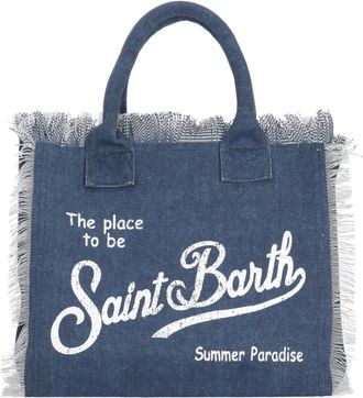 Saint Barth Femme, Sacs, Bleu, Taille: ONE Size Vanity Tote Bag