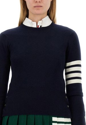 Thom Browne 4-Bar Cashmere Sweater - Blue