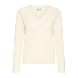 Ichi Ichi - V-neck Tricots - Femme - Pulls - Beige - Taille: 46 FR