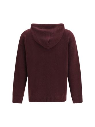 Laneus Mens Cashmere And Silk Hooded Sweater Fico