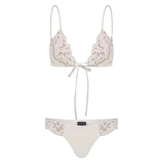 Miss Bikini Triangle Top and Brazilian Brief - - Swimwear - Damen - Beige - XL
