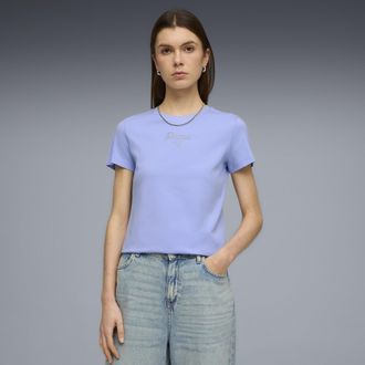 Puma T-shirt Essentials Script Femme, V&ecirc;tements, Violet, XL