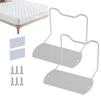 Generic Matratzenhalter Bettstopfer - 2X Metallrahmenstangen Antiglid, Robuste Konstruktion verhindert Matratzenbewegungen, Einfach Zu Installieren Haltbarer 
