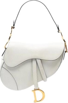 Dior unisex, Pre-owned, Blanc, Taille: ONE Size Sac Saddle Pre-owned