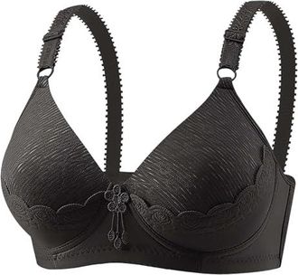 Generic Bustiers pour femme - Bretelles r&eacute;glables - Couverture compl&egrave;te - Soutien-gorge confortable sans armatures - Soutien-gorge sans armatures, Noir, 38