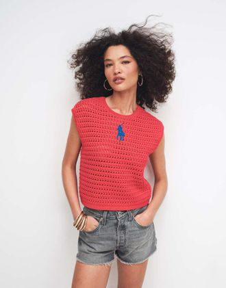 Polo Ralph Lauren Pullunder aus Strick in Rot
