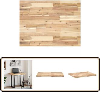 vidaXL Waschtischplatte Unbehandelt 100x60x4 cm Massivholz Akazie - Waschtisch Platte - Holz Waschttisch - Akzidenzholzw&auml;schetisch - Badezimmerm&ouml;bel