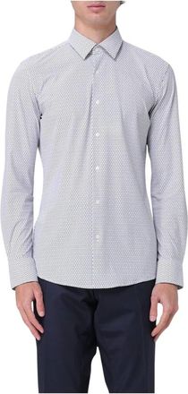 HUGO BOSS Homme, Chemises, Blanc, Taille: XS Chemise habill&eacute;e coupe slim &agrave; imprim&eacute; g&eacute;om&eacute;trique
