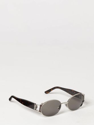 Saint Laurent Lunettes de soleil ovales en ac&eacute;tate &eacute;caille avec monogramme YSL