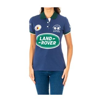 La Martina Kurz&auml;rmeliges Poloshirt - - Tops - Damen - Blau - M