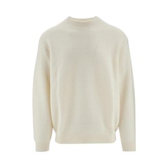 Armani Gestreifter Pullover - - Knitwear - Herren - Wei&szlig; - S