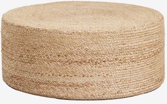 Sklum Elinne runder Gartenpouf aus nat&uuml;rlicher Jute Jute