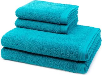 Möve 4 teiliges Frottier-Set - Superwuschel (2 X Handtuch 2 X Duschtuch im Set) - 520 g/m2 - Baumwolle - Walkfrottee - saugstark - weich und flauschig - La