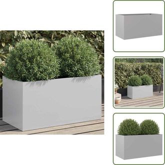 vidaXL Vidaxl - Jardini&egrave;re argent&eacute; 62x30x29 cm acier galvanis&eacute; - Jardinier - Pot De Fleurs - Balcon - Terrasse - Acier Galvanis&eacute;