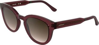 Lacoste Femme, Accessoires, Rouge, Taille: 52 MM Monogram Oval Lunettes