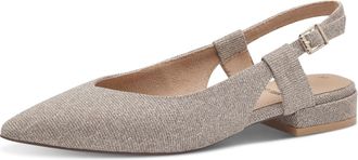 s.Oliver Damen Slingpumps Spitz Vegan, Gold (Champagne Glit), 38 EU