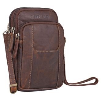 STILORD Tertius Herren Umhängetasche Leder mit 3-in-1 System Männerhandtasche Handytasche zum Umhängen Handgelenktasche Gürteltasche Herren, Farbe:Cognac - Du