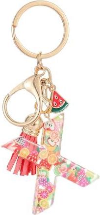 Generic Porte-cl&eacute;s en r&eacute;sine avec 26 lettres et pampille past&egrave;que Sifflet cr&eacute;atif Dragonne, x, taille unique