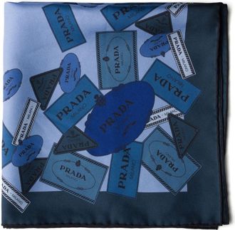 Prada Schal mit Print - Blau