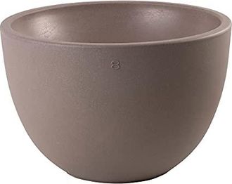 8 Seasons design Shining Curvy Pot XM, LED Pflanzkübel (Taupe) 59 x 39 cm, E27 Fassung inkl. Leuchtmittel in warmweiß, beleuchteter Pflanzkübel für innen und au