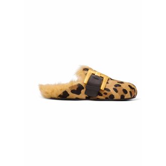 Balmain Anthem Mules aus Ponyskin mit Leopardenmuster - - Shoes - Damen - Braun - 36 EU