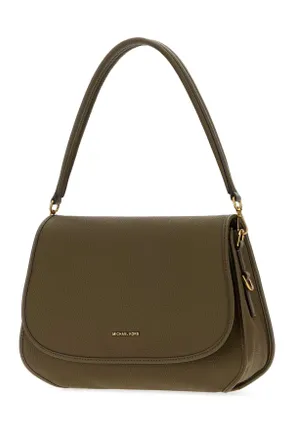 Michael Kors Womens Olive Green Leather Holmes Shoulder Bag Loden Borse A Mano