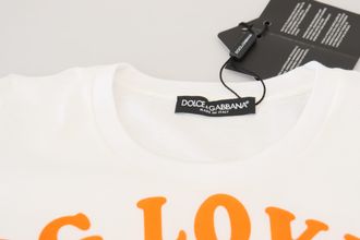 Dolce & Gabbana Logo-Print Cotton T-Shirt - White