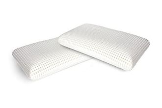 Talamo Italia Talamo Italia 4er-Set Kissen f&agrave;&frac14;r das Bett, 100% Made in Italy, Ergonomisches Seifen-Kissen aus perforiertem Memory-Schaum, hypoallergen und atmungsak