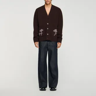 Sandro Cardigan &agrave; motifs fleurs