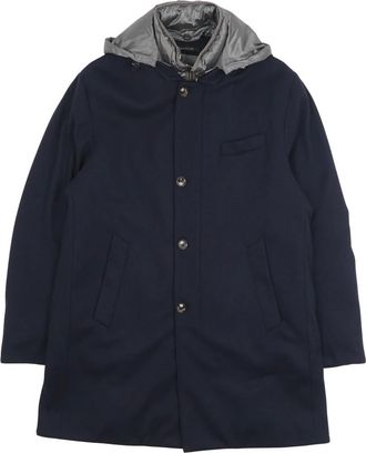 Montecore Homme, Manteaux, Bleu, Taille: 3XL Single-Breasted Manteaux