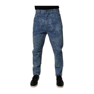 Dolce & Gabbana Blaue Batik Skinny Denim Jeans - - Jeans - Herren - Blau - M