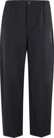 Marni Femme, Pantalons, Noir, Taille: 38 FR Pantalon Bleu à Taille Relevée