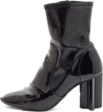 Louis Vuitton Stiefel aus Lackleder mit Blockabsatz - Schwarz