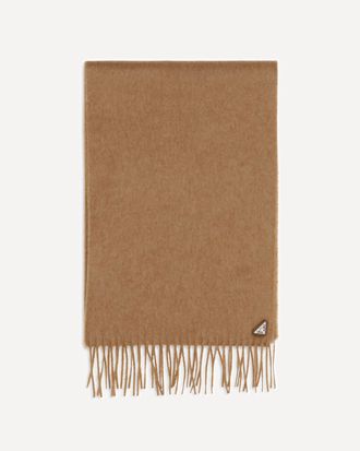 Prada Silk and cashmere Scarf with fringes Male UNI