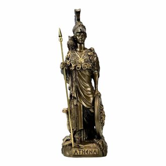 Generic Athena Minerva Griechische Römische Göttin Medusa Schild Statue Skulptur Bronze-Effekt