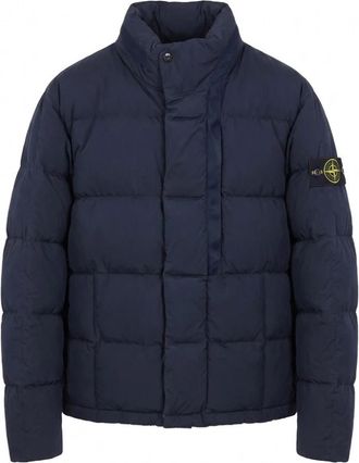 Stone Island Doudoune en coton et nylon - Homme - Vestes - Bleu - Taille: L