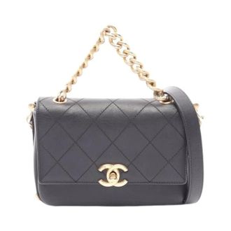 Chanel Pre-owned Vintage Sac Bandouli&egrave;re - Femme - Pre-owned - Noir - Taille: ONE Size