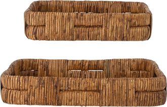Bloomingville Plateaux Diann en rotin - Set de 2 Bloomingville