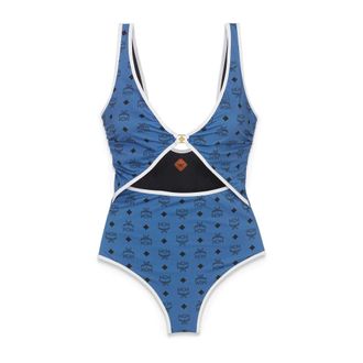 MCM Maillot de bain avec impression monogramme - Femme - Maillots de bain - Bleu - Taille: 42 FR