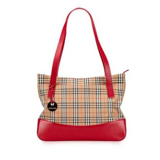 Burberry Pre-owned Sac cabas Haymarket Check - Femme - Pre-owned - Beige - Taille: ONE Size